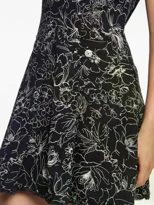 Cinq À Sept Nova Floral Mini Dress - Blue