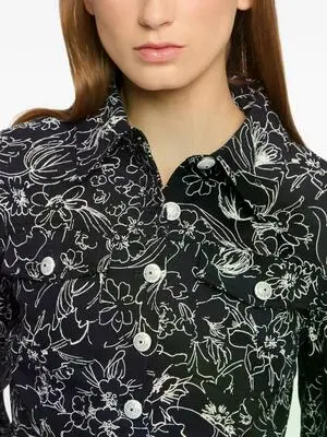 Cinq À Sept Floral-print Jacket - Blue
