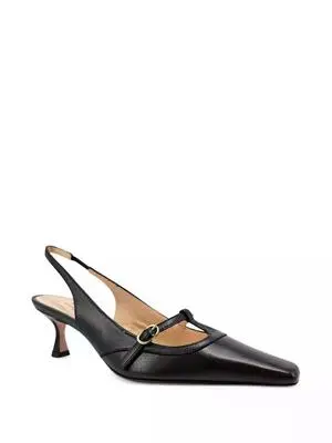 MADISON MAISON Penny Buckle Slingback Pumps - Black