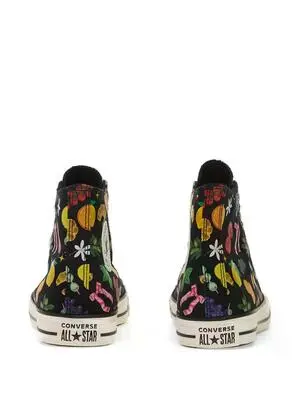 CONVERSE Chuck Taylor All Star Floral-print Sneakers - Black