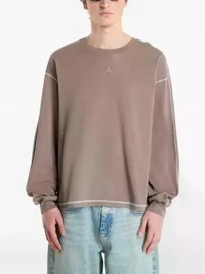 JORDAN Heavyweight Long Sleeve T-shirt - Brown