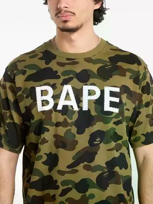 A BATHING APE Camo Rhinestone T-shirt - Green
