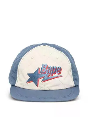 A BATHING APE Sta Logo Quilted Baseball Cap - Blue