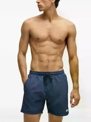 BOSS Logo-print Swim Shorts