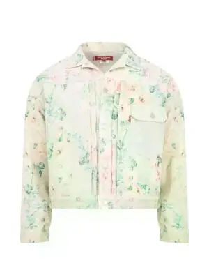 Junya Watanabe Floral Print Embroidered Jacket - Neutrals