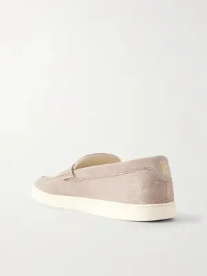Brunello Cucinelli Suede Penny Loafers - Gray