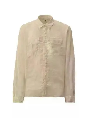 C.P. COMPANY Linen Long-sleeve Button Shirt - White
