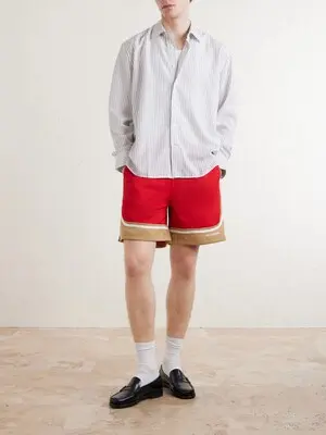 Aimé Leon Dore Logo-embroidered Mesh Drawstring Shorts