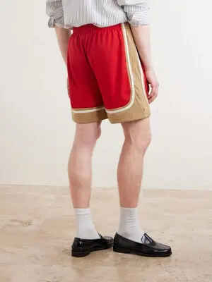 Aimé Leon Dore Logo-embroidered Mesh Drawstring Shorts
