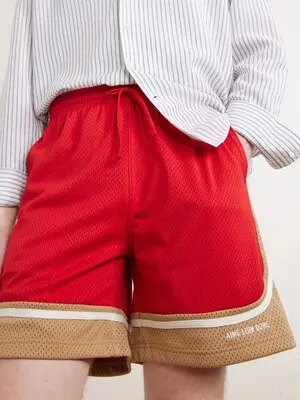 Aimé Leon Dore Logo-embroidered Mesh Drawstring Shorts