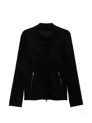 GIORGIO BRATO Zip-up Suede Biker Jacket