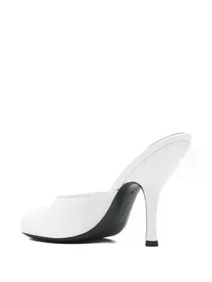 JUDE Peep-toe Mules - White