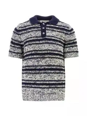 AMARANTO Striped Polo Shirt