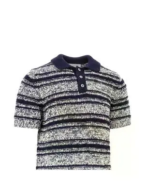 AMARANTO Striped Polo Shirt