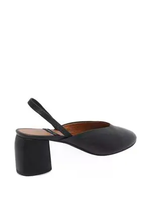 ANGEL ALARCON Slingback Round-toe Pumps - Black