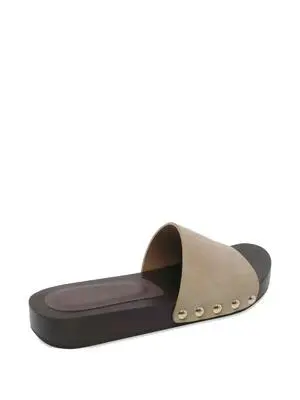 ANGEL ALARCON Studded Suede Sandals