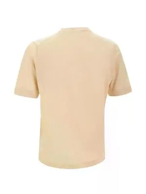 FILIPPO DE LAURENTIIS Ribbed Short-sleeve T-shirt - Neutrals