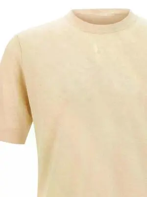FILIPPO DE LAURENTIIS Ribbed Short-sleeve T-shirt - Neutrals