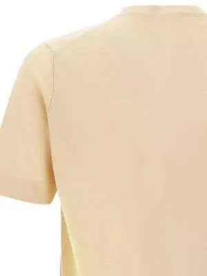 FILIPPO DE LAURENTIIS Ribbed Short-sleeve T-shirt - Neutrals