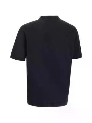 FILIPPO DE LAURENTIIS Ribbed Crewneck Short-sleeve Sweater - Black