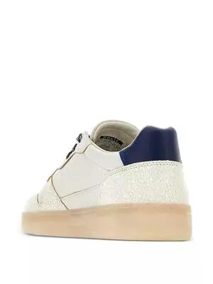 D.a.t.e. Crackle-effect Leather Sneakers - Neutrals
