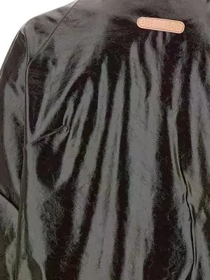 PDF Embroidered Logo Striped Jacket - Brown