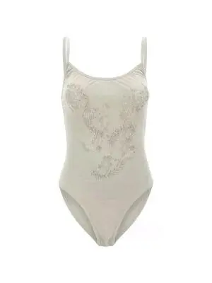 JACQUES Jewel-embroidered Bodysuit