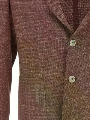 BARBA NAPOLI Easy J Mono Button Patch-pocket Blazer - Red