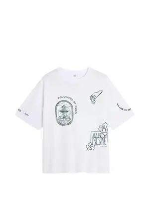 Maison Kitsuné Art Nouveau Graphic-print T-shirt - White
