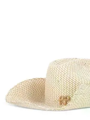 Ruslan Baginskiy Monogram-embellished Woven Cowboy Hat