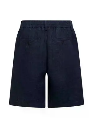 MC2 SAINT BARTH Herringbone Elastic-waist Shorts - Blue