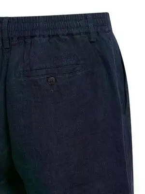 MC2 SAINT BARTH Herringbone Elastic-waist Shorts - Blue