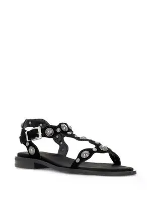 Ash Phanny Studded Sandals - Black