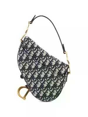 Dior Saddle Handbag Oblique Canvas Mini - Blue