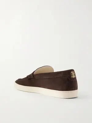 Brunello Cucinelli Suede Penny Loafers - Brown