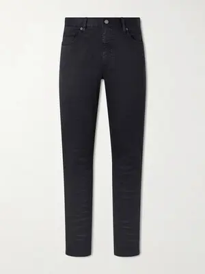 Zegna Straight-Leg Linen And Cotton-Blend Jeans Blue