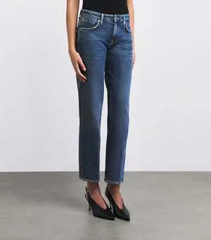 7 For All Mankind Calie Mid-rise Straight Jeans