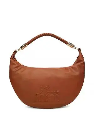 Moschino Logo-detail Braided-handle Tote Bag
