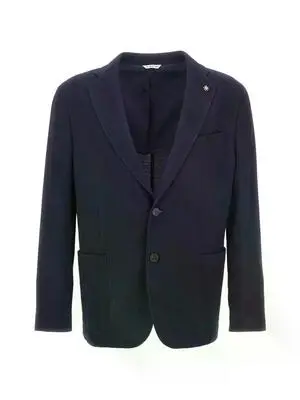MANUEL RITZ Logo-pin Patch-pocket Blazer