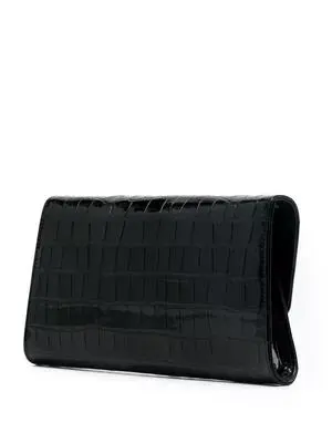 TOM FORD Croc-embossed Leather Shoulder Bag - Black