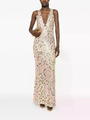 BABYLONE PARIS Sequin-embellished Maxi Dress