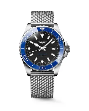 LONGINES Hydroconquest 42mm Watch - Silver/black
