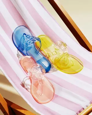Tory Burch Miller Jelly Thong Sandals - Clear