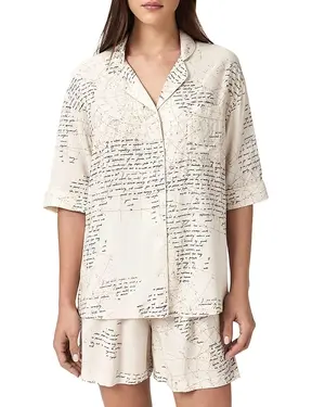 ALLSAINTS Clem Pajama Set - Script Off White