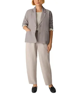 Eileen Fisher Light Cotton Nylon Easy Blazer - Dove