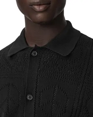 ALLSAINTS Heart Peace Cardigan Shirt - Black