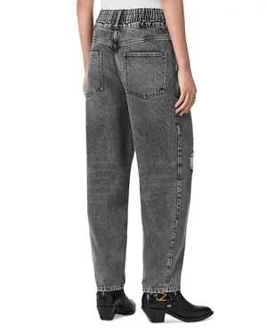 ALLSAINTS Daisy High-rise Tapered Jeans - Washed Grey