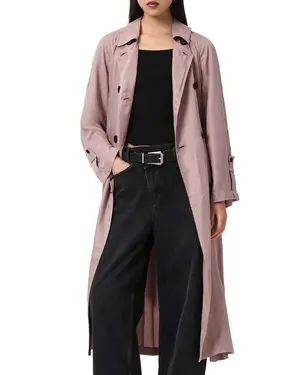 ALLSAINTS Lizie Trench Coat - Shadow Pink