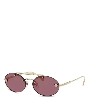 Versace Oval Sunglasses 56mm - Gold