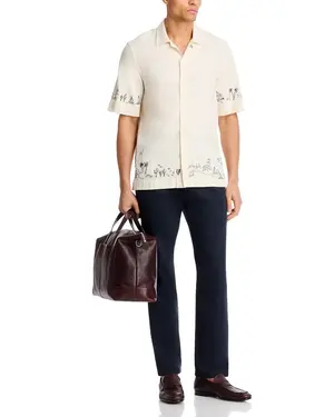Paul Smith Embroidered Short Sleeve Shirt - Ivory